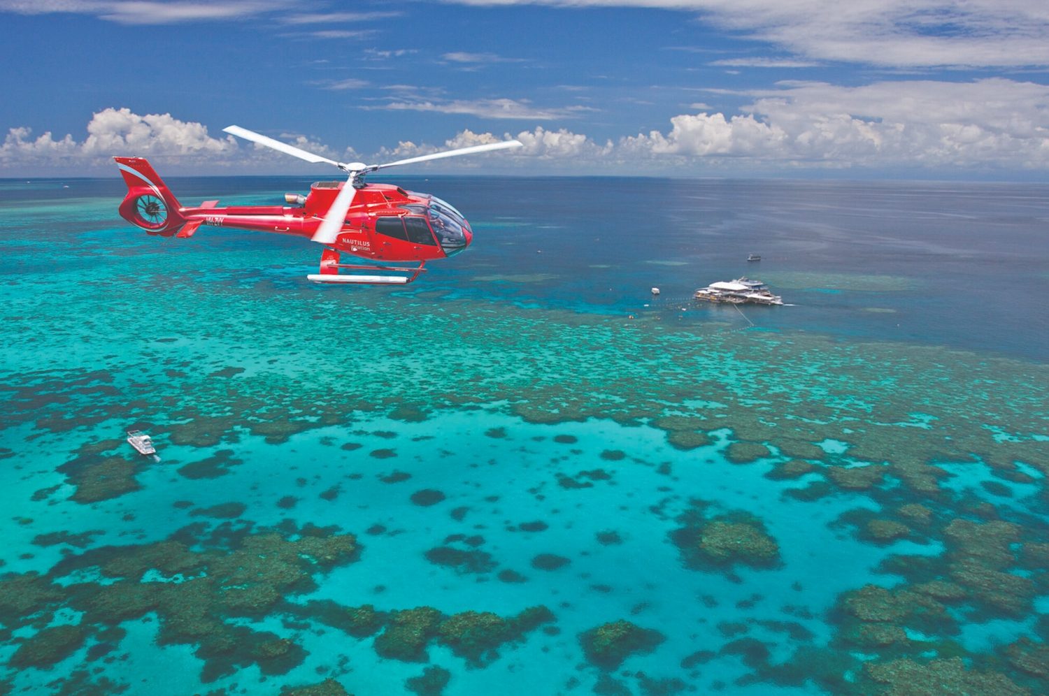 Reef Pontoon Snorkel & Scenic Helicopter | Full Day Tour - Summer Travel